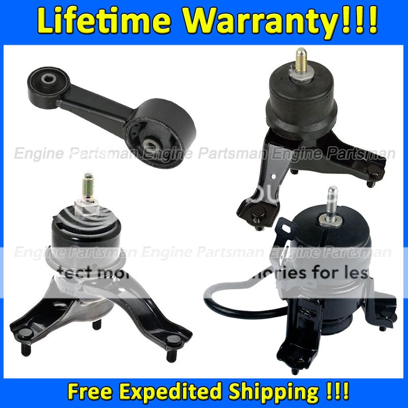 K2978 Motor&Trans Mount Set w/VAC Front For 2008-13 Toyota Highlander 3 ...