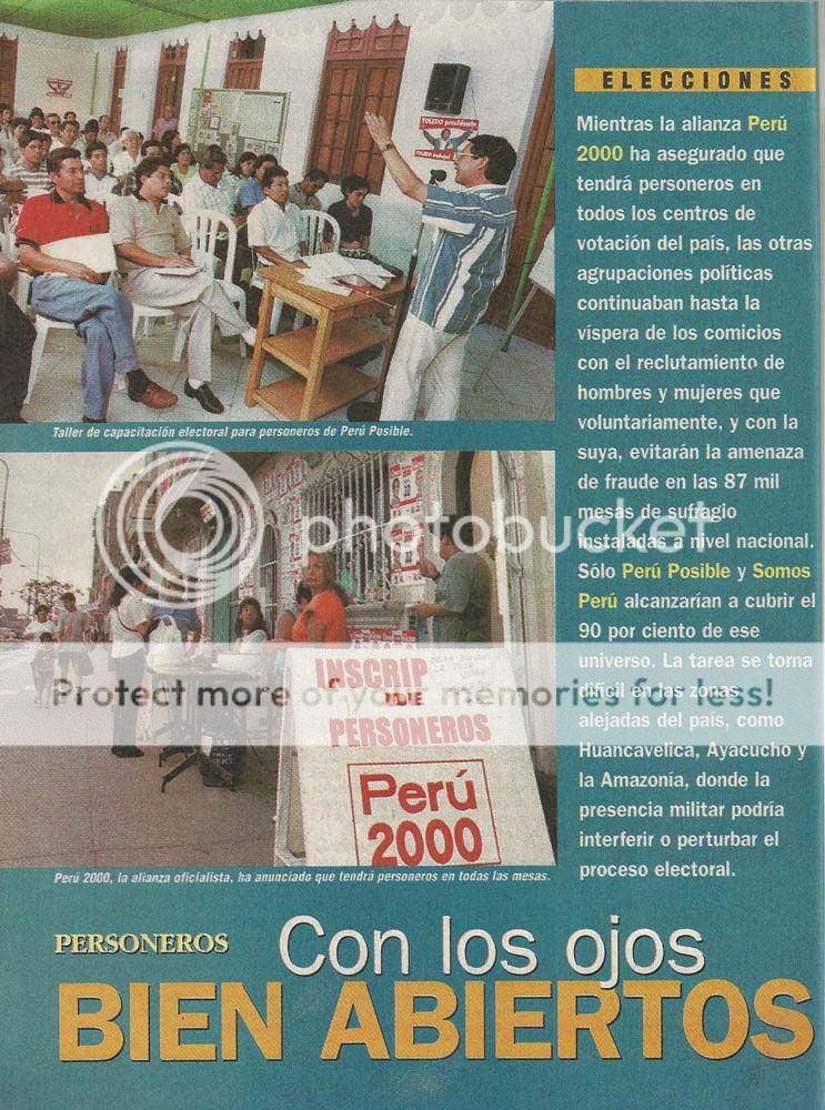 Como se vivían las elecciones presidenciales del año 2000 - Foros Perú